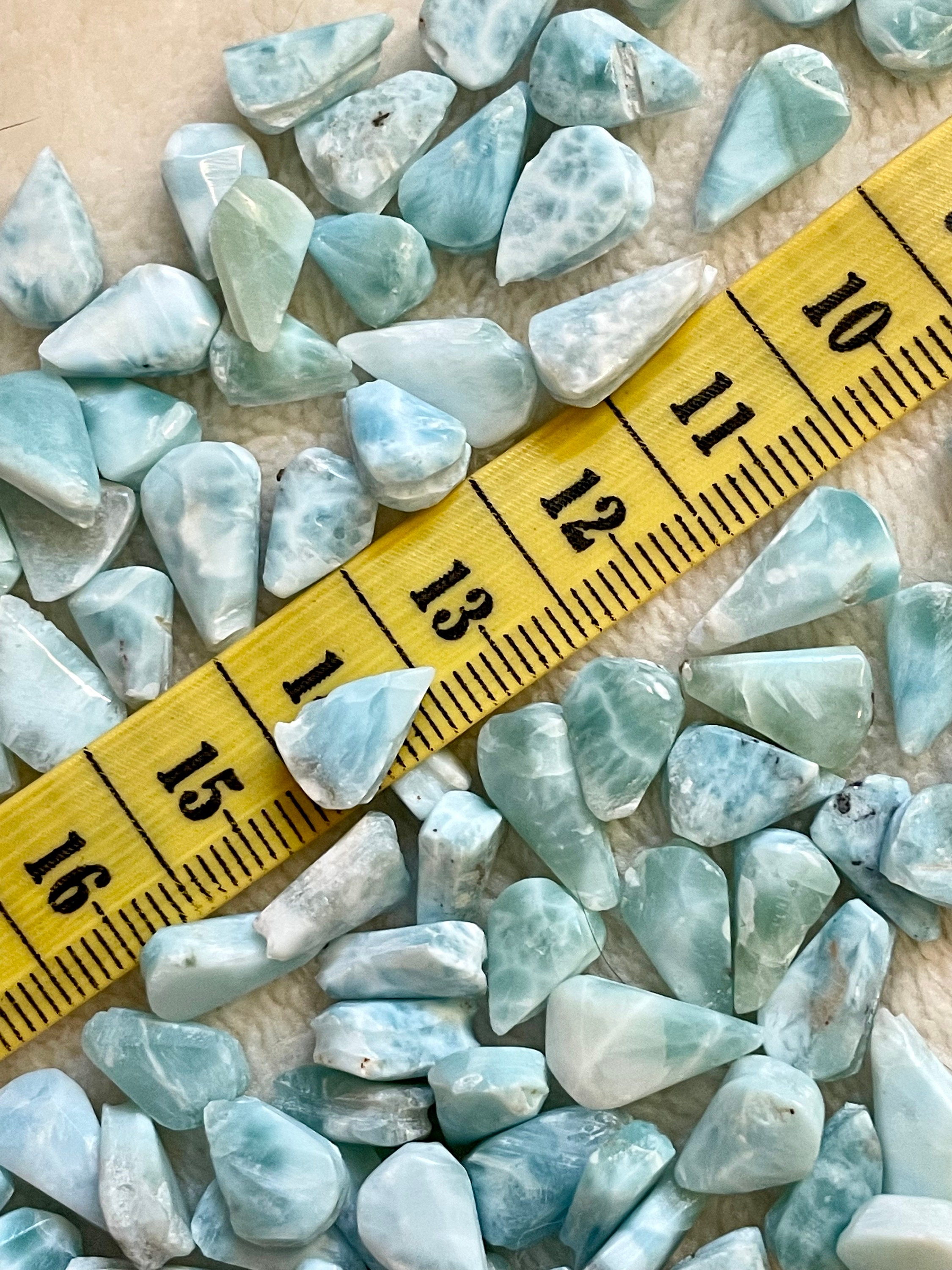 Lot Larimar Grooved Cabochons Beads Small Pendants Necklace Earings ...