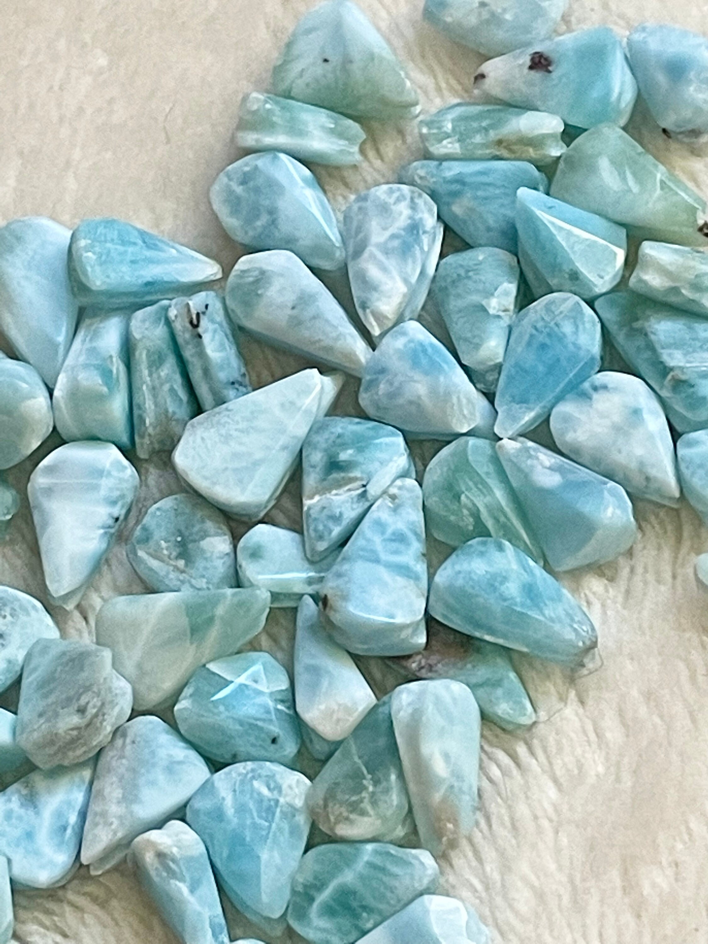 Lot Larimar Grooved Cabochons Beads Small Pendants Necklace Earings ...