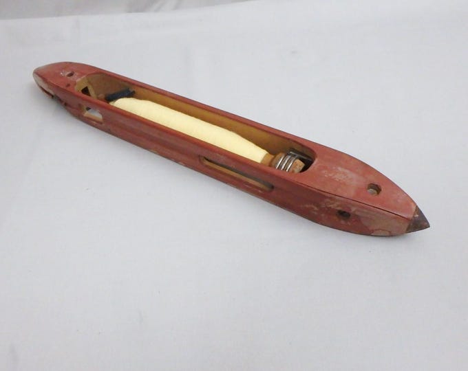 Antique Wooden Mill Loom Shuttle With Bobbin Thread Spool - Etsy