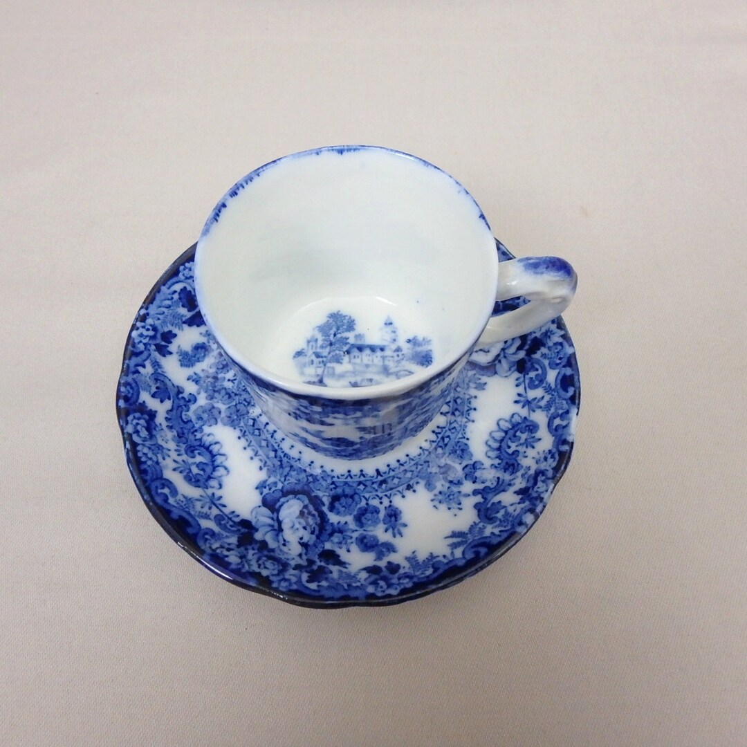 F Winkle Flow Blue Togo Demitasse Cup and Saucer - Etsy