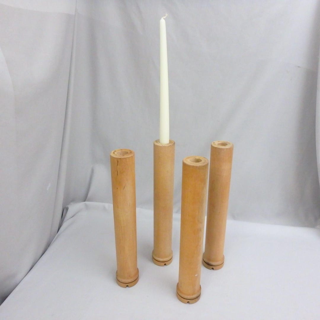 4 Tall Dixie Wooden Bobbins From Industrial Mill Loom; 14" H - Etsy