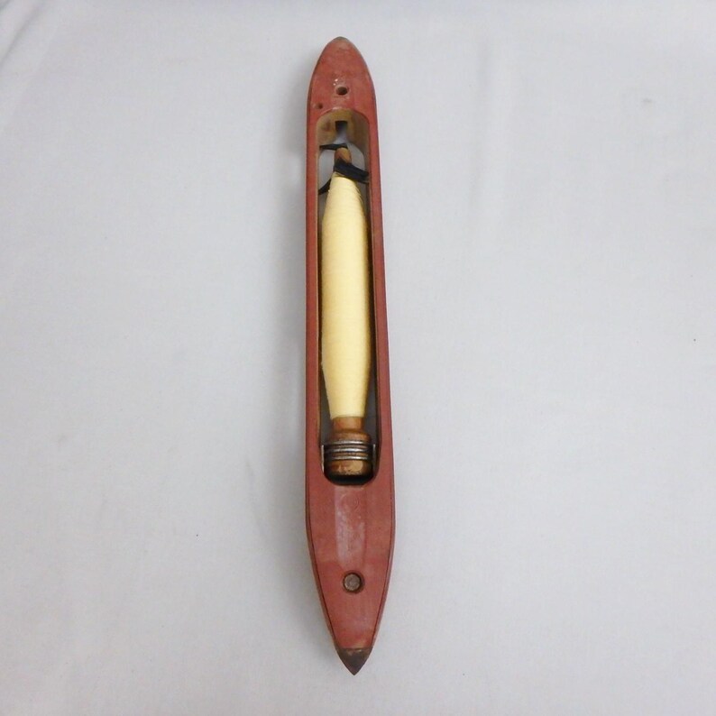 Antique Wooden Mill Loom Shuttle With Bobbin Thread Spool - Etsy