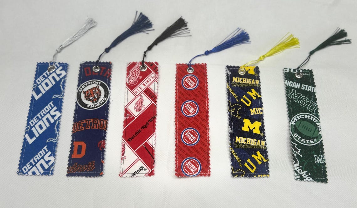 Bookmark- Michigan Major Leagues and Universities - Etsy
