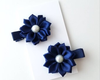 Navy Blue Hair Clip | Etsy