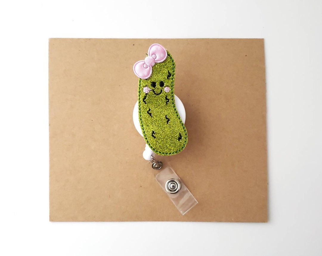Dill Pickel Badge Reel Food Badge Reel Retractable Badge - Etsy