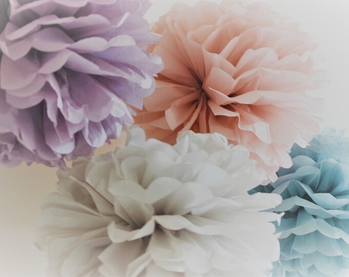 Tissue Paper Flowers set of 10 Hanging Flowers Paper Pom | Etsy