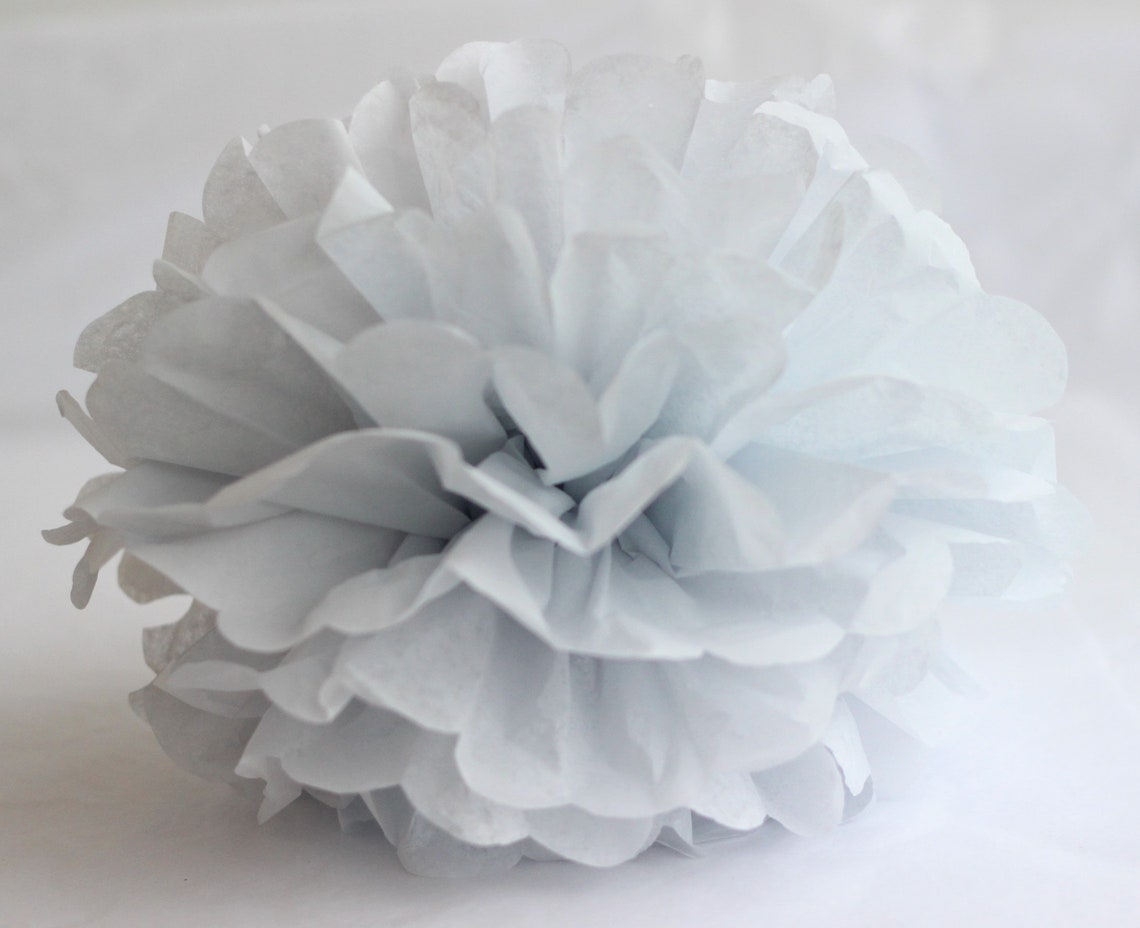 1 Tissue Paper Flower Ice Blue All sizes Party | Etsy