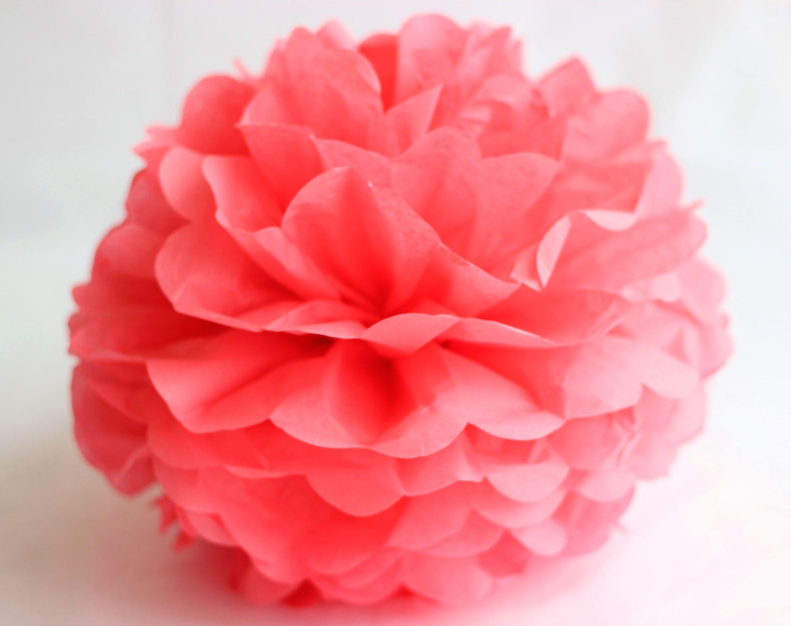 1 Tissue Paper Flower Coral Pink Rose Pastel Pink Baby | Etsy