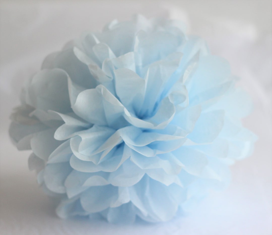 1 Tissue Paper Flower Ice Blue All Sizes Party - Etsy