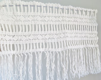 Macrame valance | Etsy
