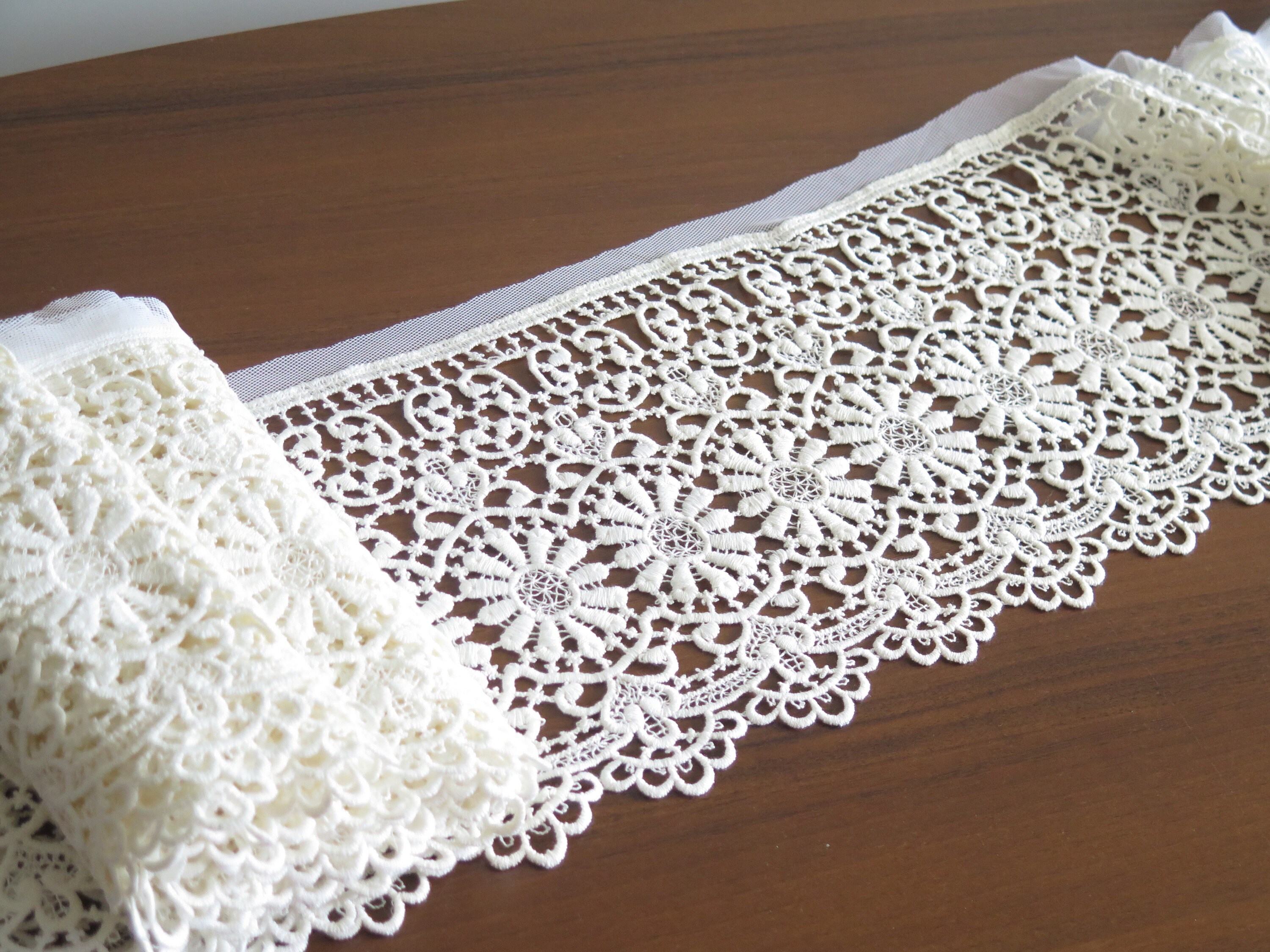 Vintage Lace Floral Lace Border Wide Lace Trim 450 x 24 cm / | Etsy