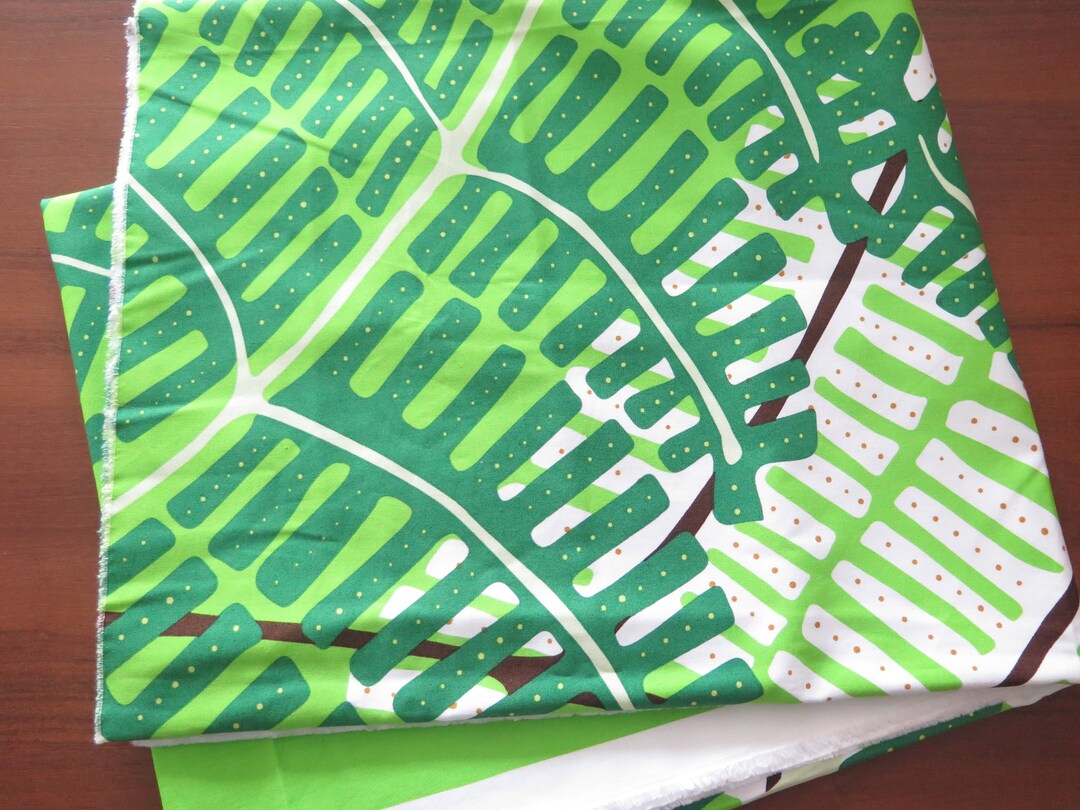 Green Fabric Made by Maria Vink 2011, Green White Fern Botanical ...
