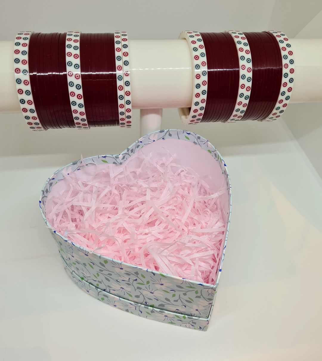 Traditional Bridal Chura, Indian Bangles, Red Dotted Chura, Red Punjabi ...