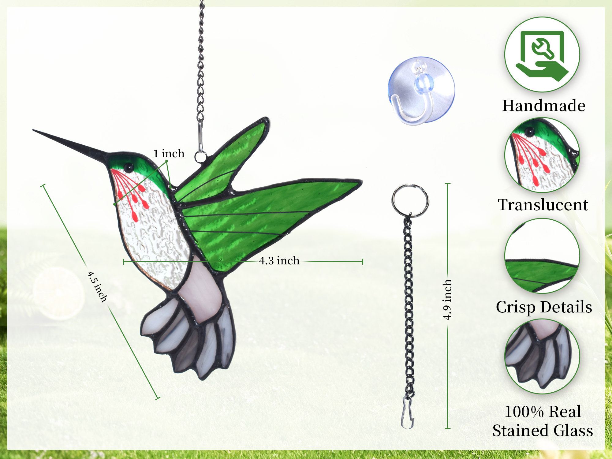 Hummingbirds Stained Glass Window Hangings Birds Stained Glass ...