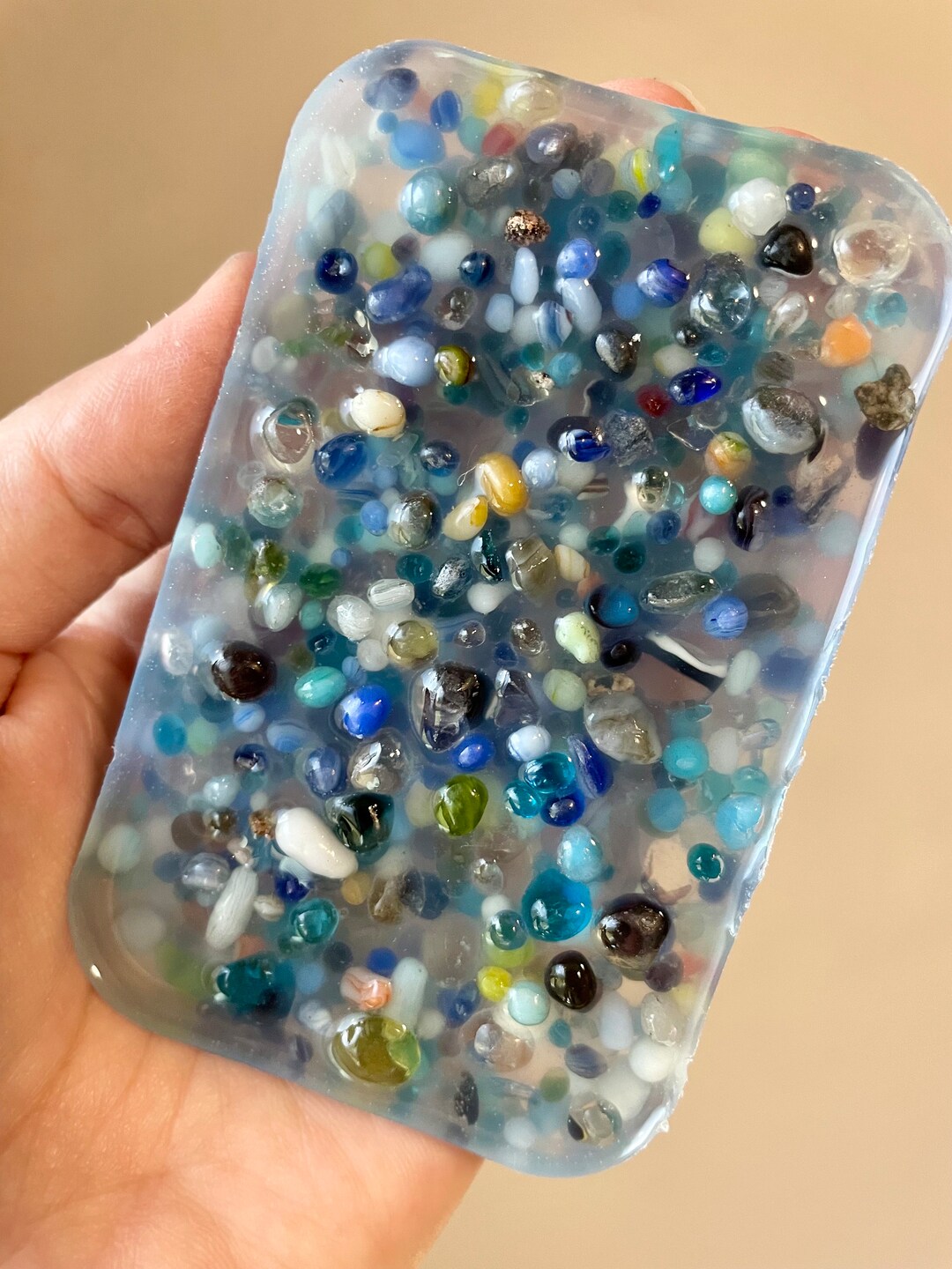 Calm Waters Gem-like-stones Pebbles Silicone Picky Pad Picking Fidget ...