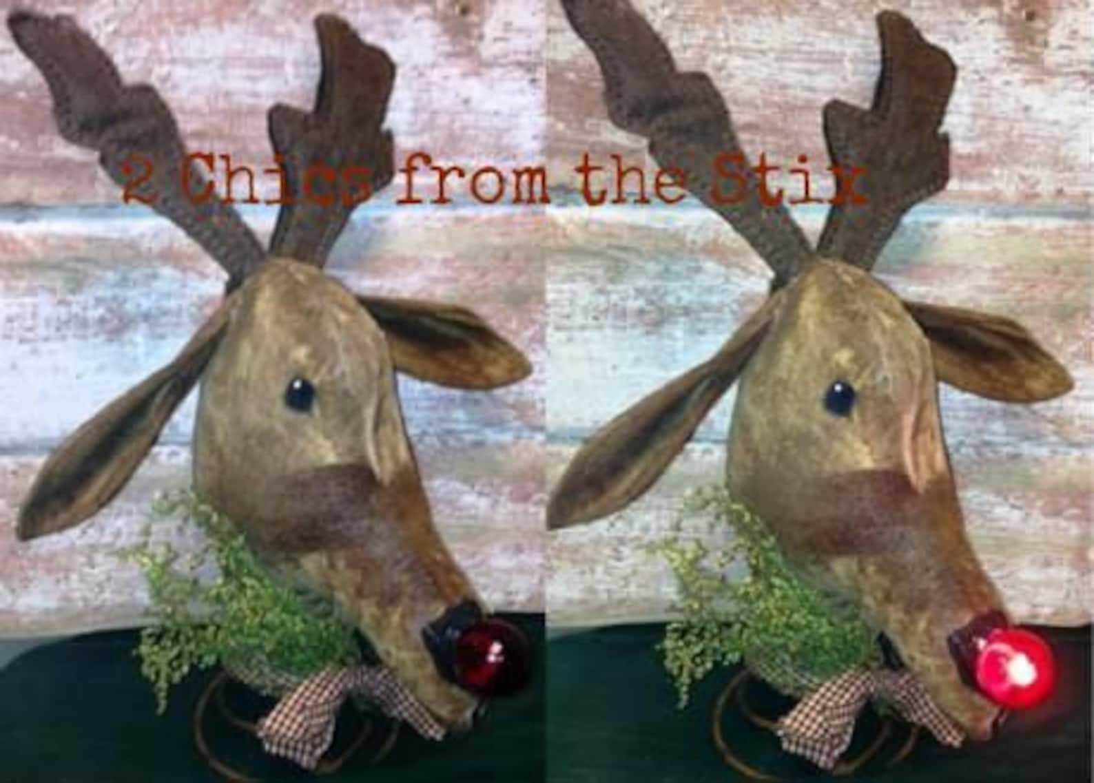 Rudy ~ the Light up Nose Reindeer Tree Topper E-pattern - Etsy