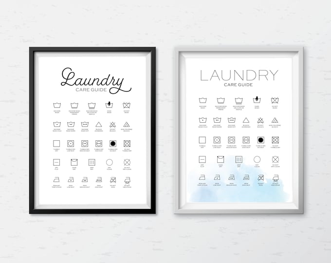 Laundry Care Guide, Laundry Symbols Printable, Laundry Care Symbols ...