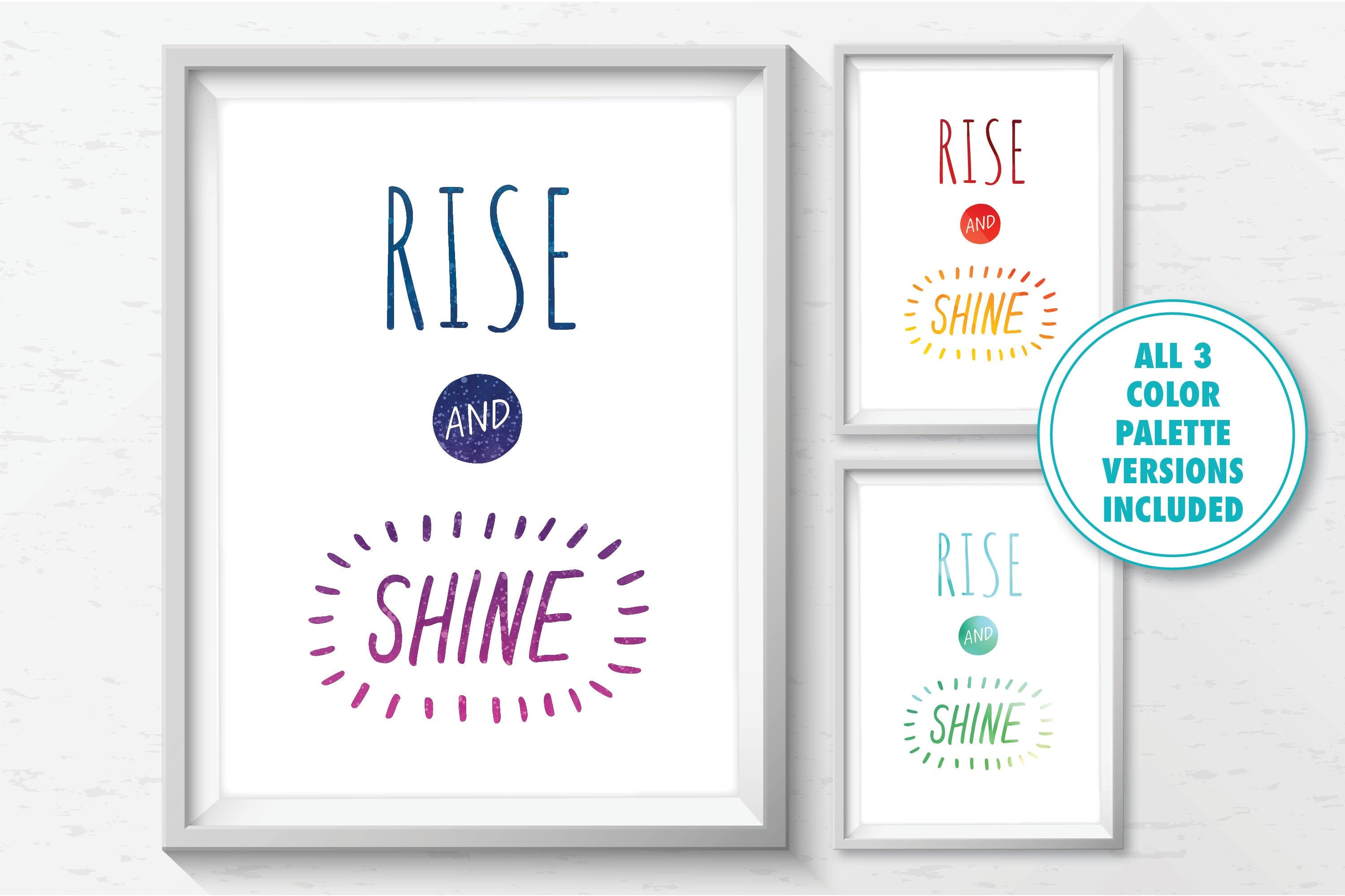 Rise and Shine Print, Rise and Shine Sign, Morning Sign for Bedroom ...