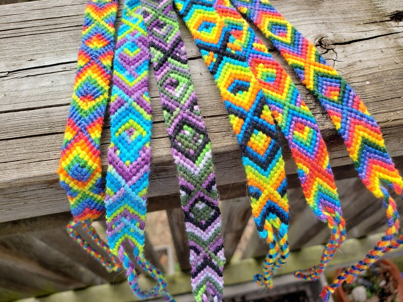 Multicoloured Friendship Bracelet 6 Colours - Etsy