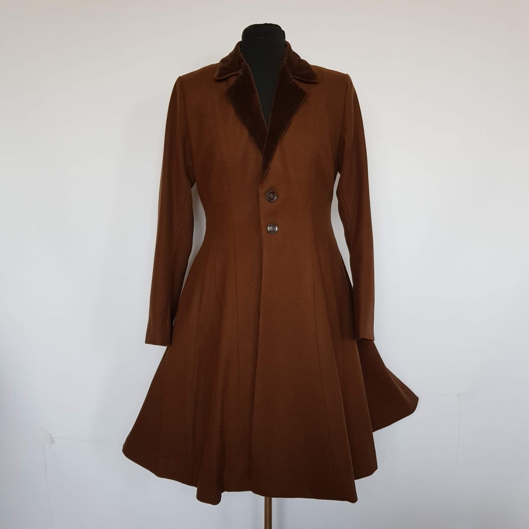 1940s Style Handmade Wool Coat in a UK Size 14 /16 US Size Size 10/12 ...