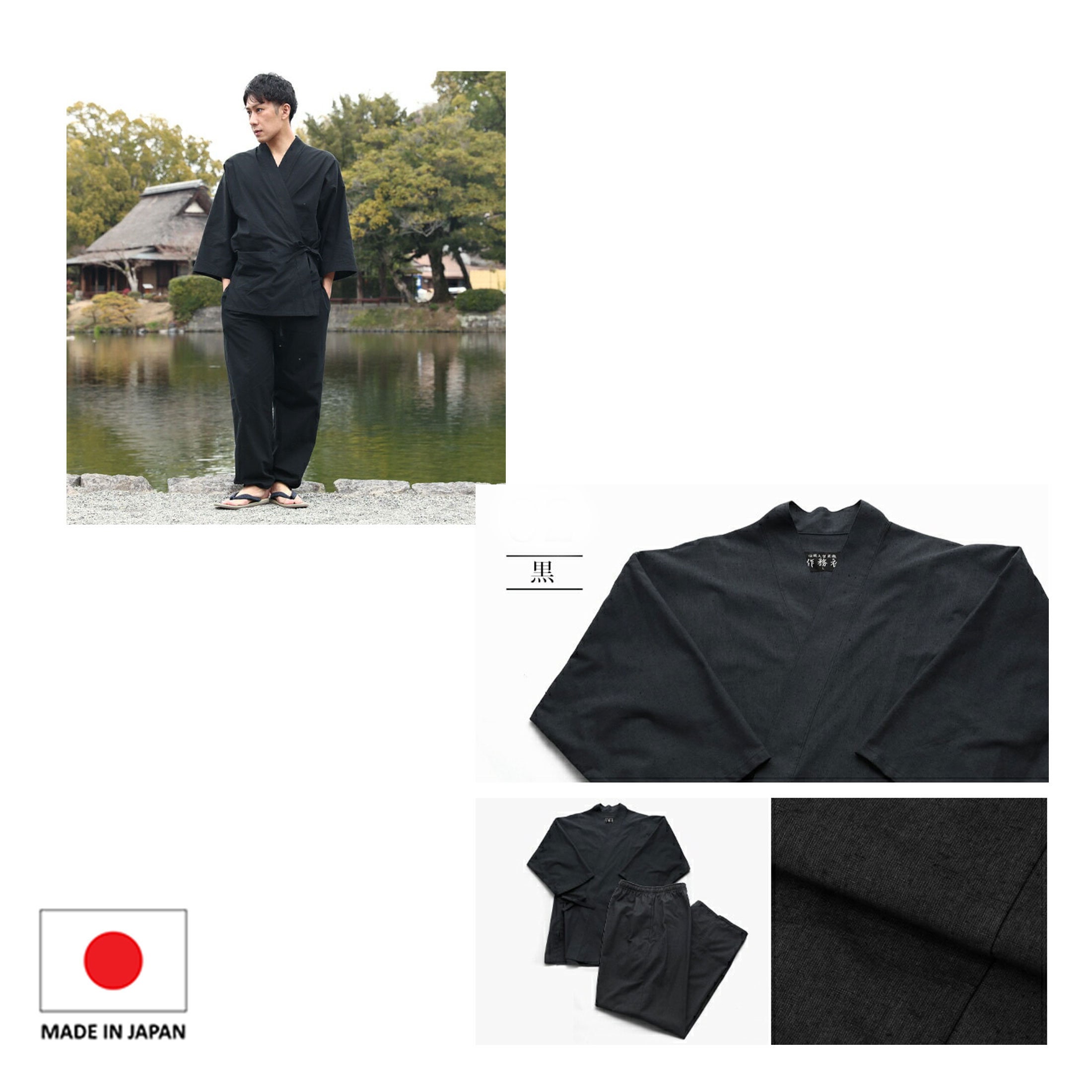 Made-in-japan Yarn-dyed Samue, Comfy Traditional Work Clothing Zen ...