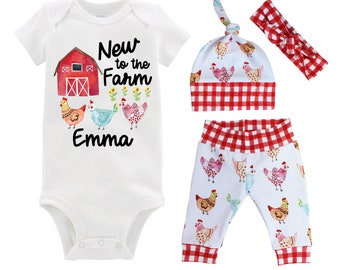 Baby Girl Farm Outfit | Etsy