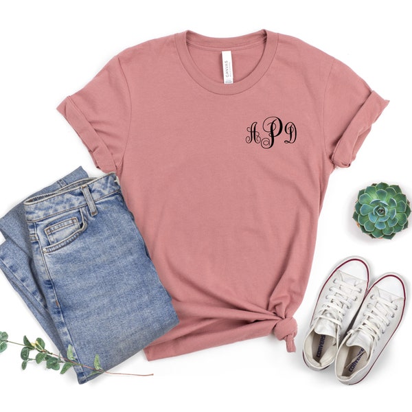 Monogram Pocket Tee - Etsy