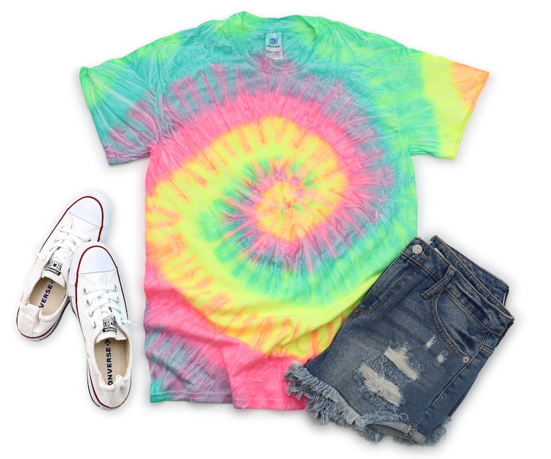BLANK Tie Dye Shirt Minty Rainbow Neon Rainbow Pastel Rainbow - Etsy