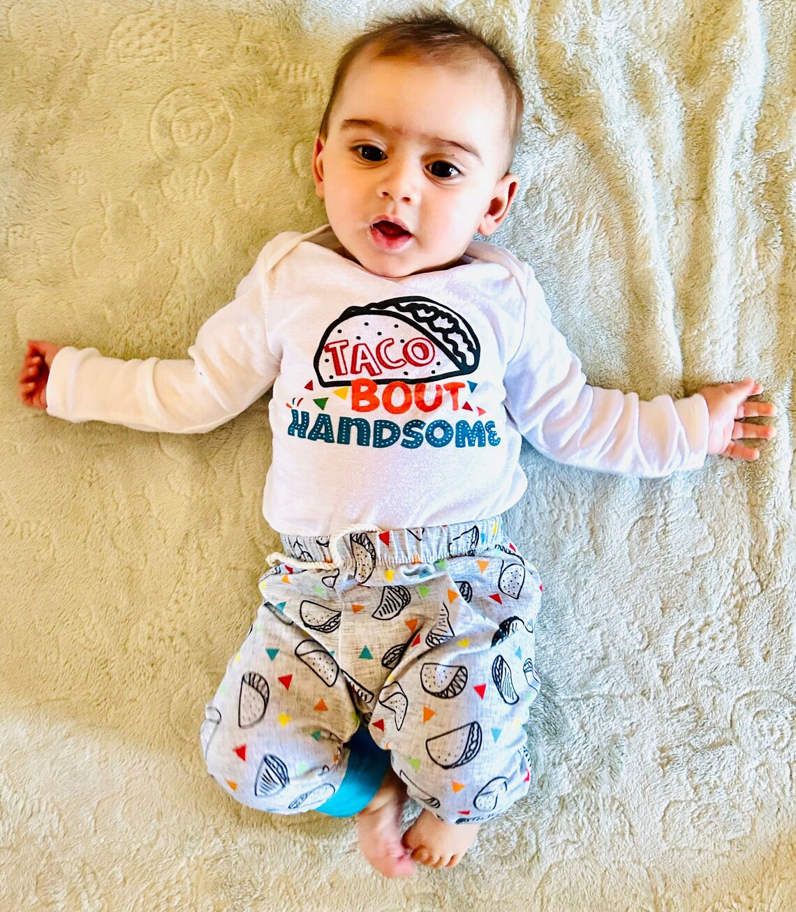 Boy Taco Bodysuit Outfit Taco Bout Handsome Mom Loves More Than Tacos ...