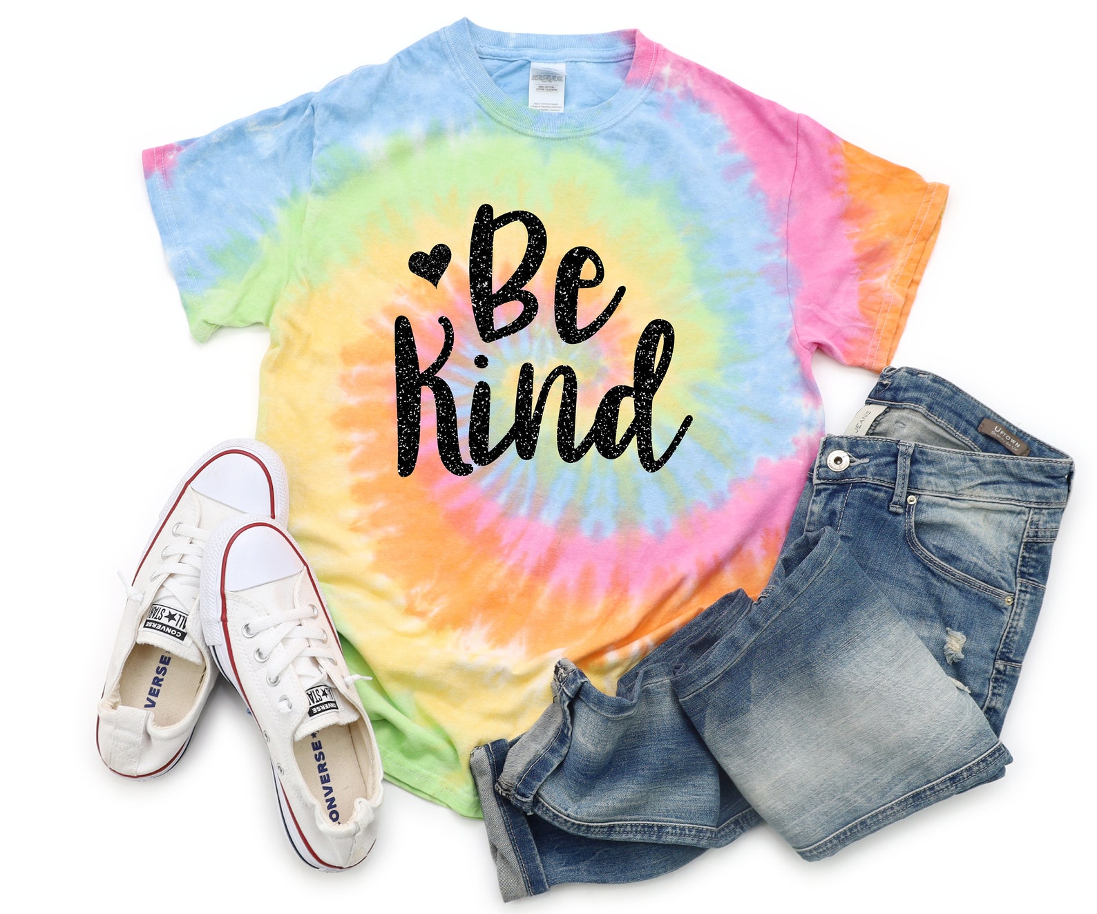 Be Kind Girl Neon Pastel Tie Dye Shirt Galaxy Bright Black - Etsy
