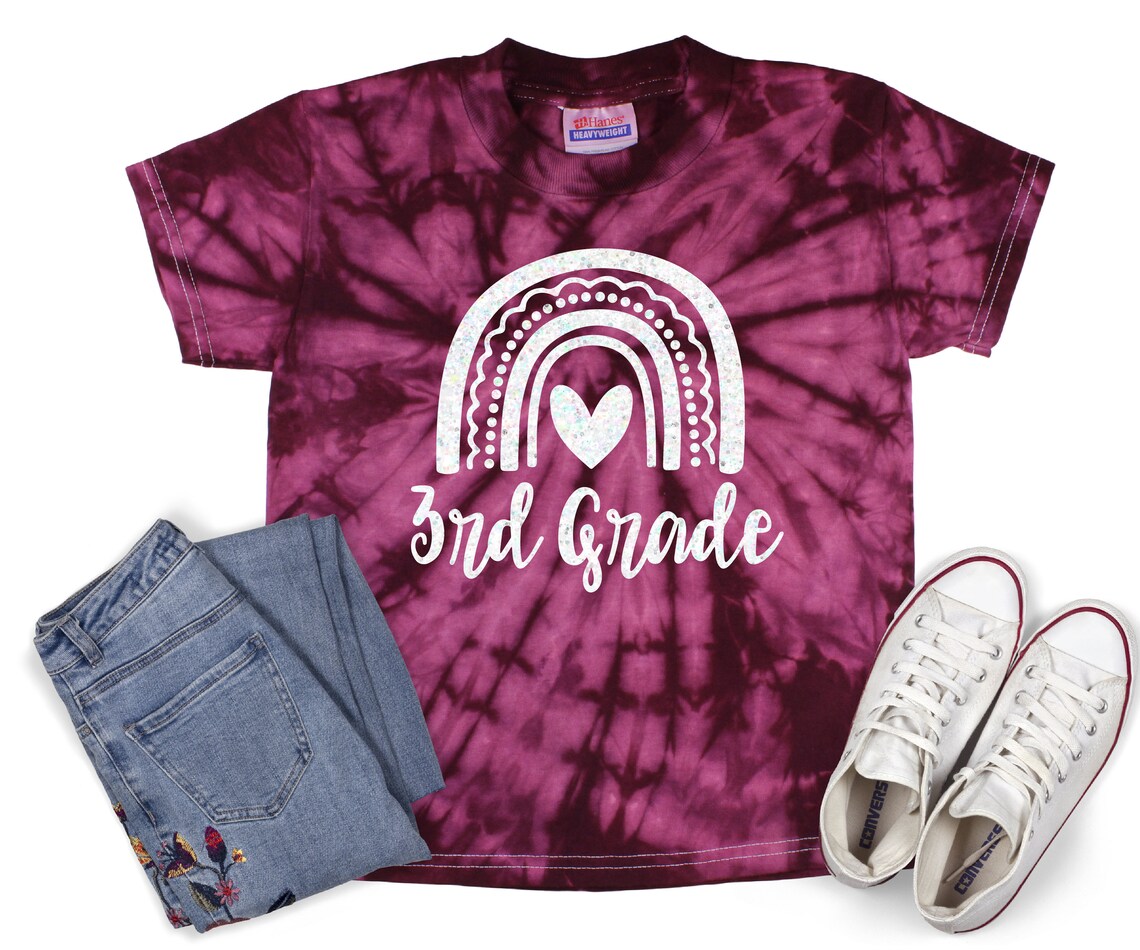 3rd Grade Girl Back to School Pastel Minty Tie Dye Shirt Galaxy Bright ...
