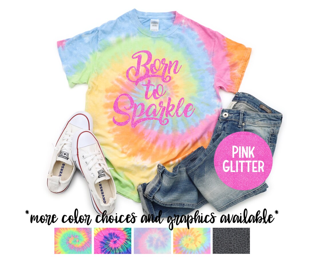 Born to Sparkle Shirt Pink Glitter Vinyl Girl Sparkle Tee Leopard ...