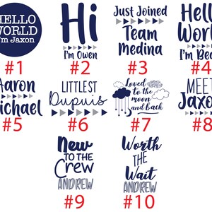 Boy Hello World Personalized Name Coming Home Outfit Bodysuit Infant ...