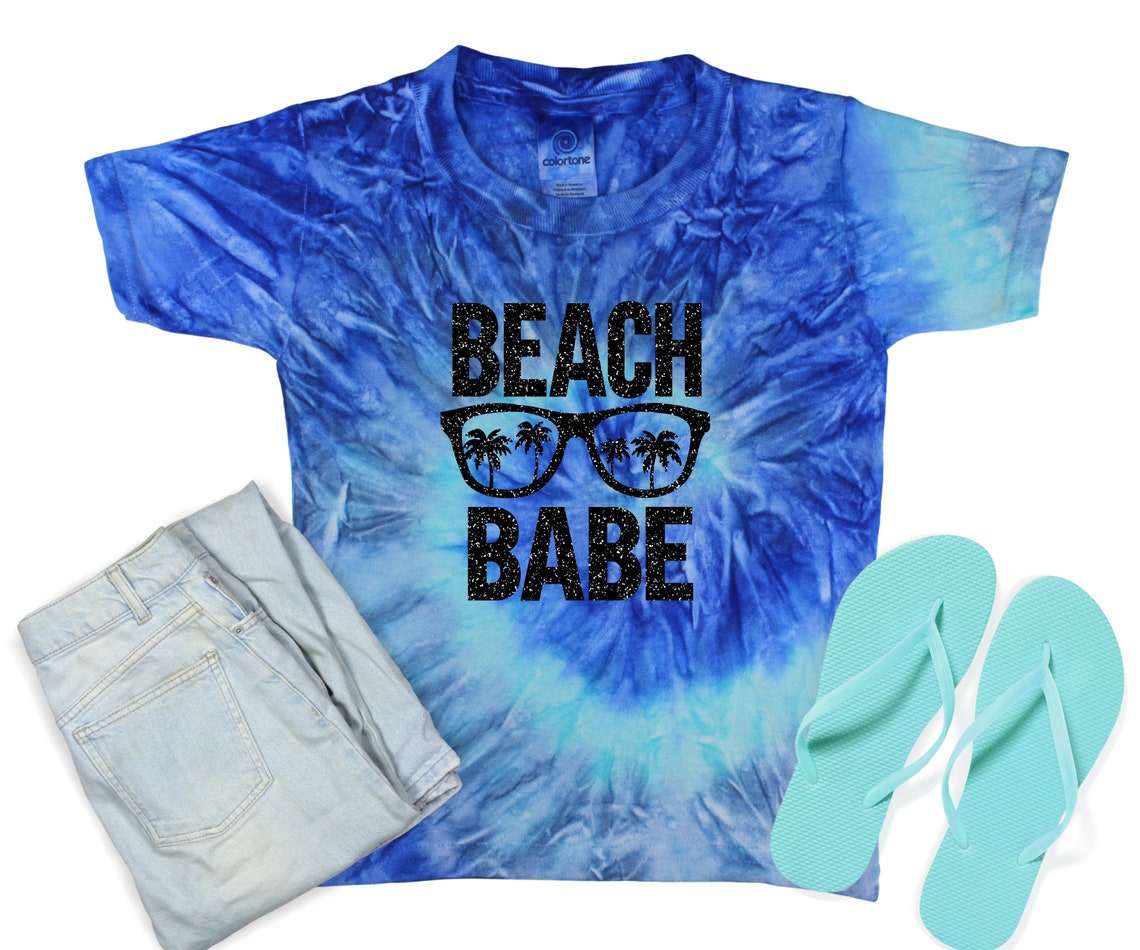 Beach Babe Tie Dye Shirt Summer Vacation Beach Girl Shirt - Etsy