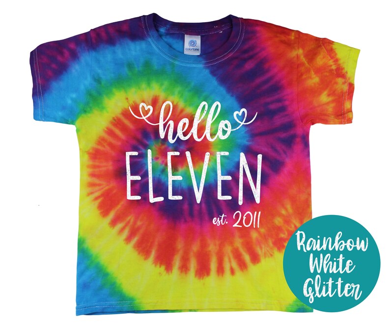 Hello Eleven Established Neon Tie Dye Shirt Galaxy Bright - Etsy