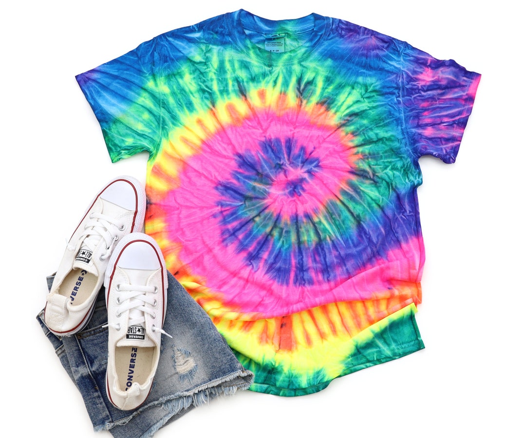 BLANK Tie Dye Shirt Minty Rainbow Neon Rainbow Pastel Rainbow Adult ...