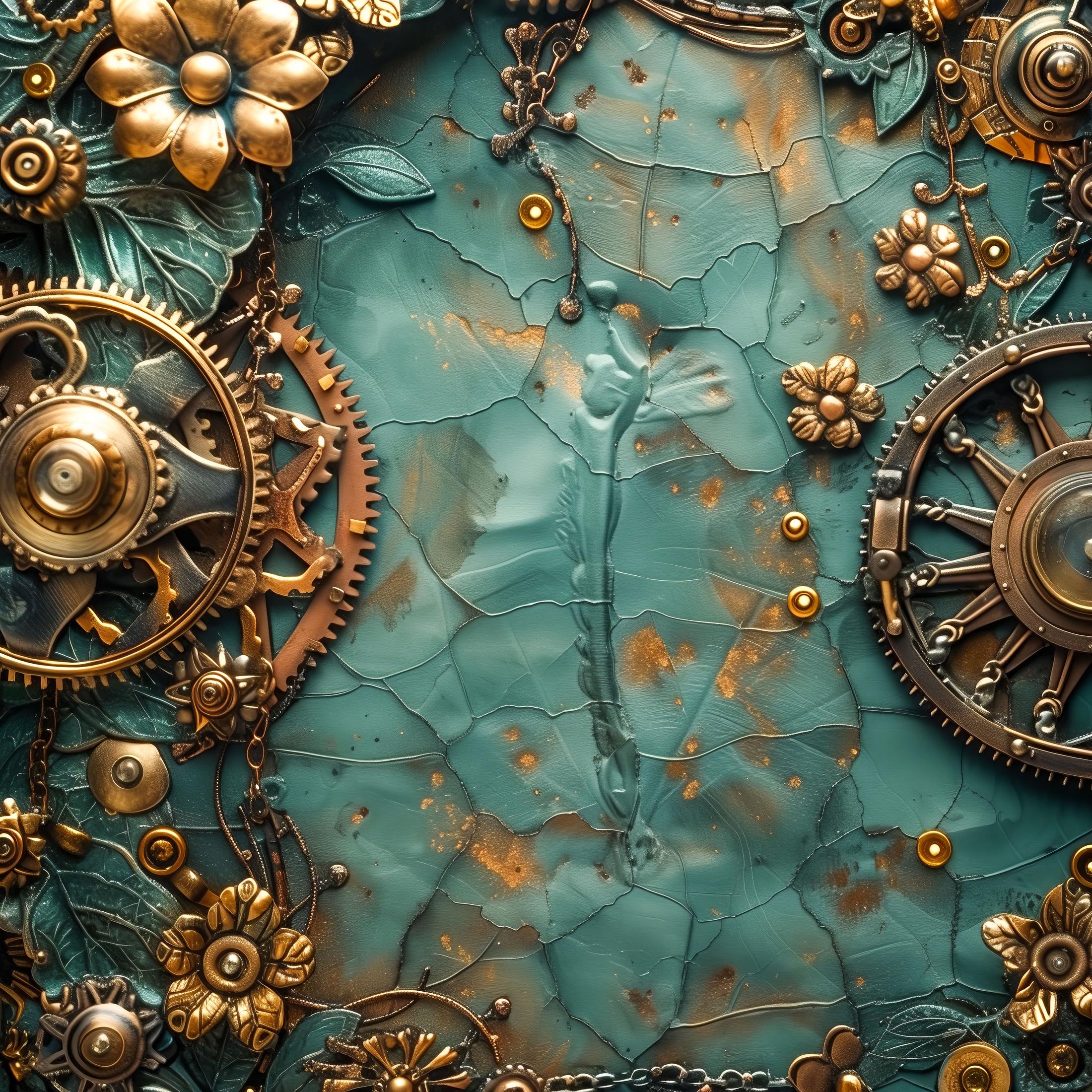 Steampunk Vibes | Steampunk Backgrounds | Digital Scrapbooking Paper ...