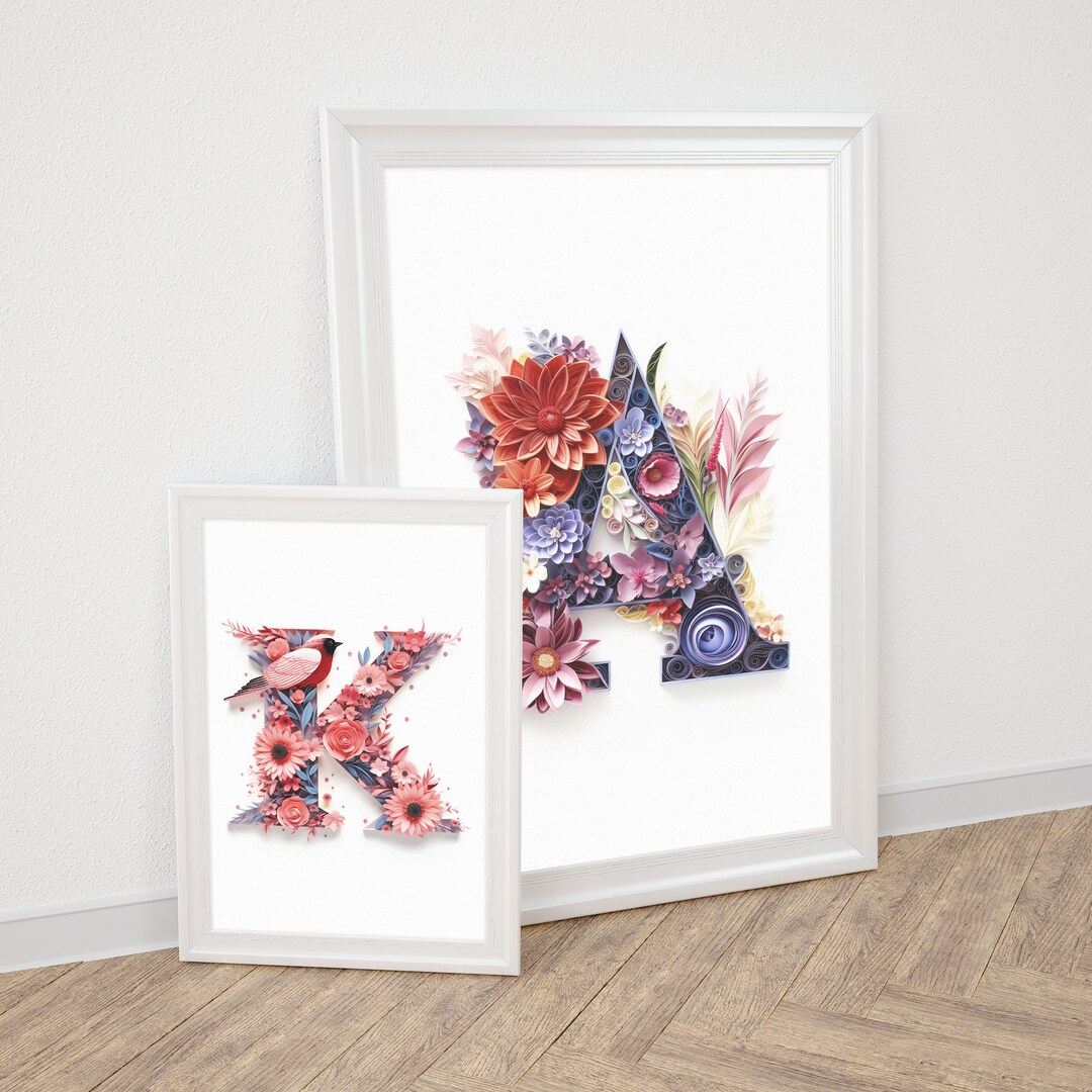 The Letter of Your Name Like a Papercraft Quilling | Colorful Alphabet ...