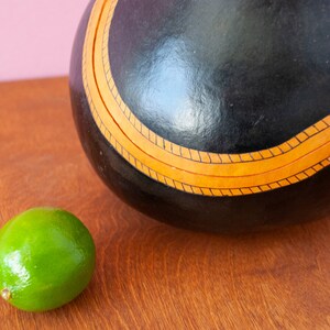 Large Pear Shaped Lidded Decorative Box Carved From a Dried Gourd ...
