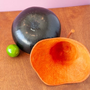 Large Pear Shaped Lidded Decorative Box Carved From a Dried Gourd ...