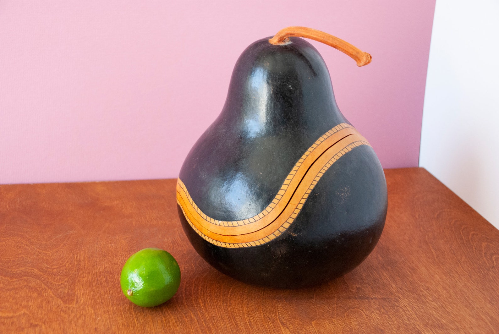 Large Pear Shaped Lidded Decorative Box Carved From a Dried - Etsy