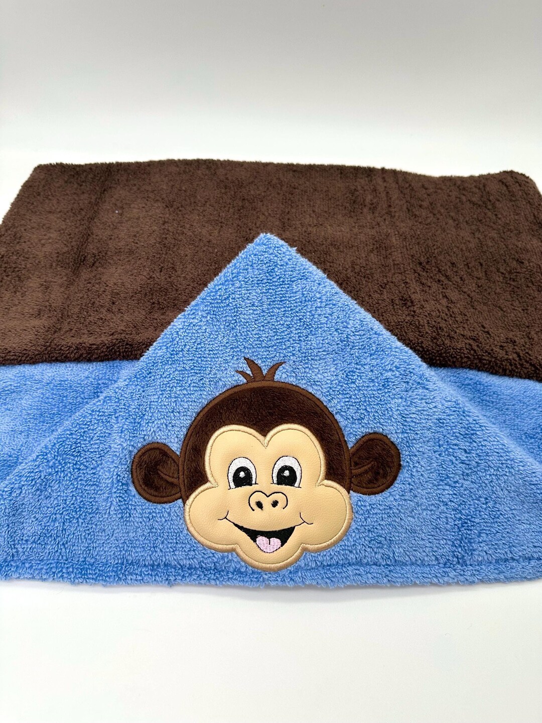 Hooded Kid's Towel, Monkey Hooded Towel, Personalized Kid’s Towel, Baby ...