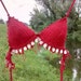 Crochet Bikini Set Red Bikini With Natural Seashells. Can Be Made in ...