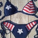 Crochet Bikini Set High Hip AMERICA American Flag Bikini - Etsy