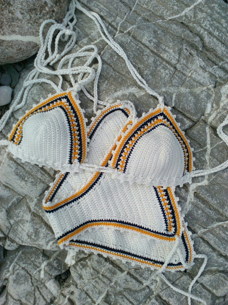 Crochet Bikini Set White Anna Bikini Crochet Beachwear Crochet | Etsy