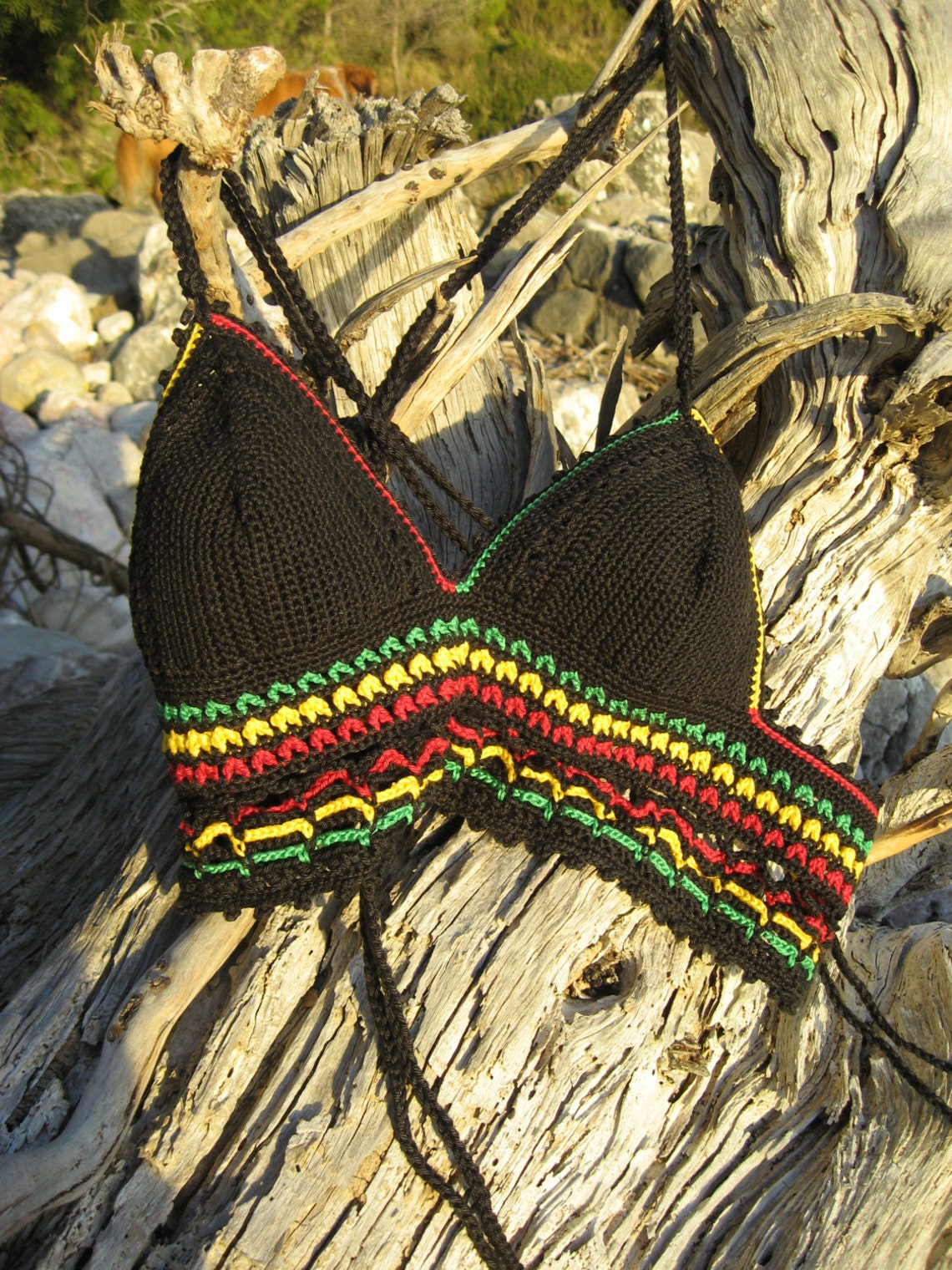 Crochet Top Rasta - Etsy