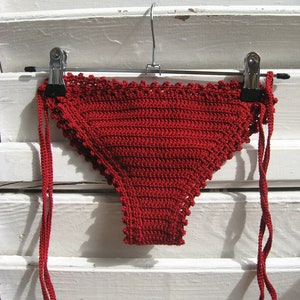 Crochet Bikini Set in Dark Red Lace. Can Be Made in Any Color - Etsy