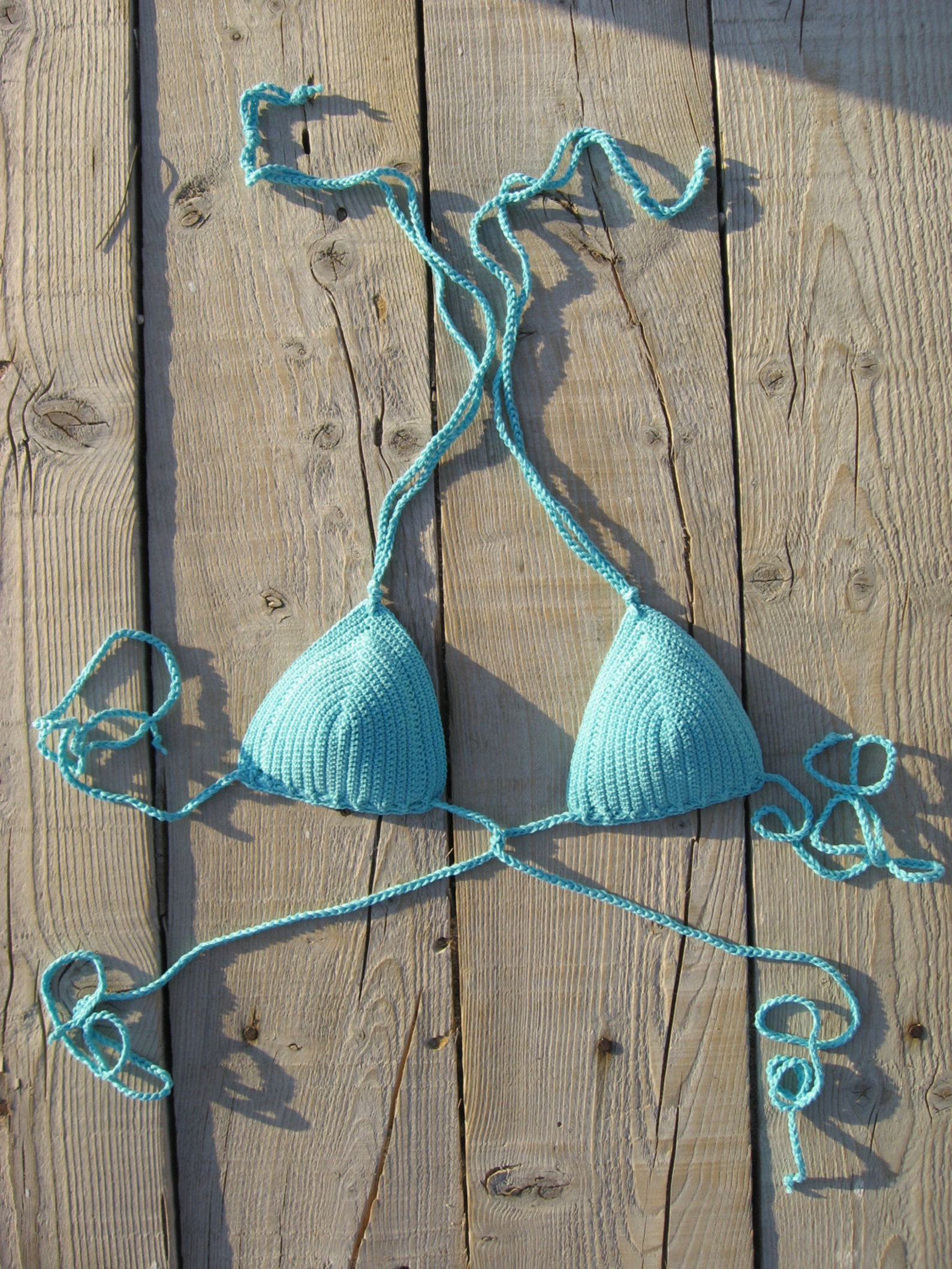 Crochet Bikini High Hip Brazilian Crochet Bikini Set Aqua Etsy