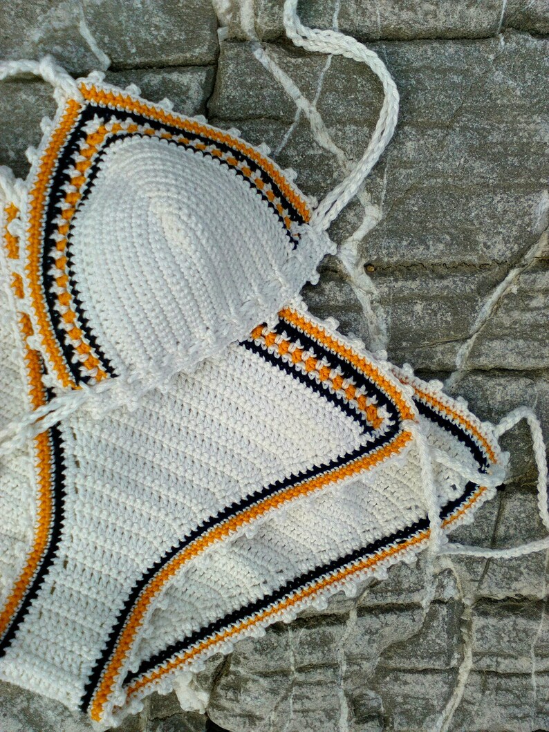 Crochet Bikini Set White Anna Bikini Crochet Beachwear Crochet | Etsy