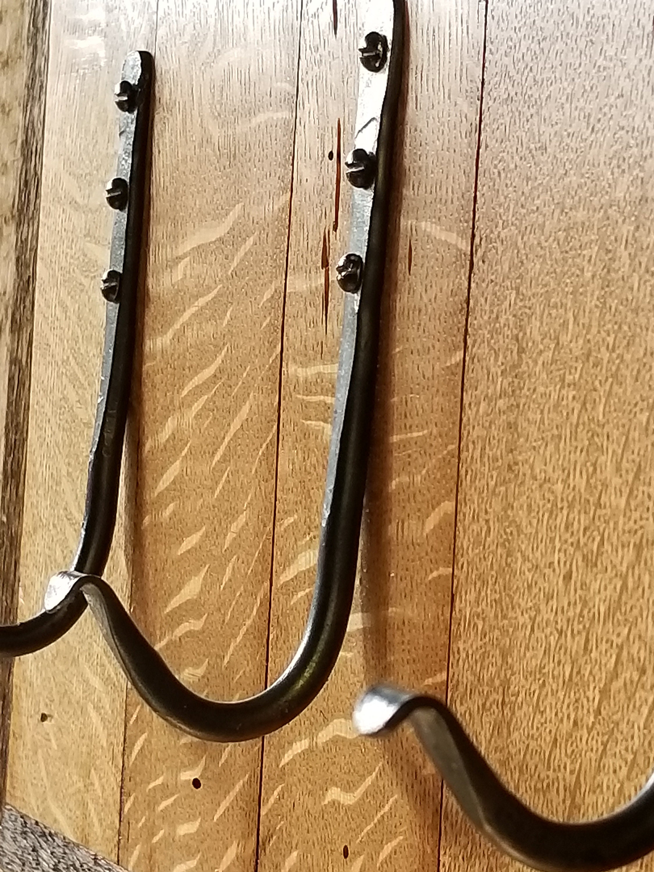 3 Hook Wall Rack of Barnwood and Wrought Iron - Etsy